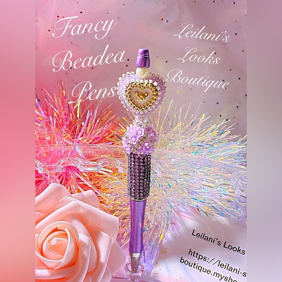 Office | Fancy Beaded Pens Fancy Pens Acrylic Beads Rhinestones Pens ...